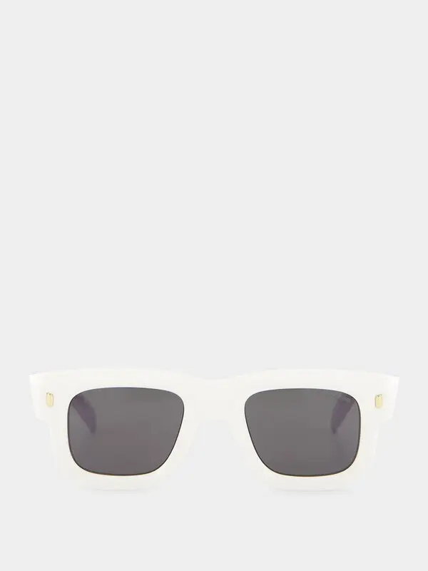 CUTLER AND GROSS 1402 Square Sunglasses - Yellow
