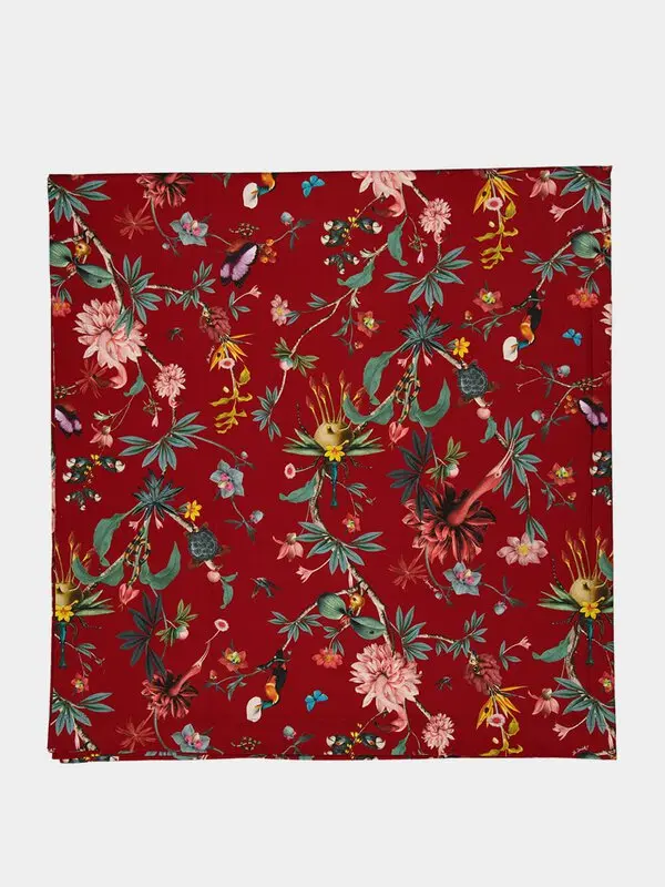 La DoubleJ Fantastic Creatures Print Large Tablecloth - Red