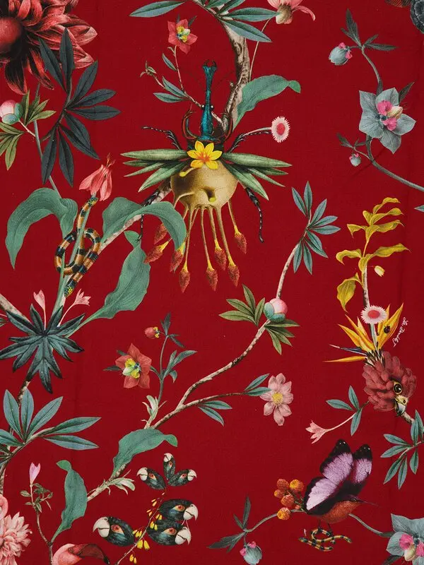 La DoubleJ Fantastic Creatures Print Large Tablecloth - Red