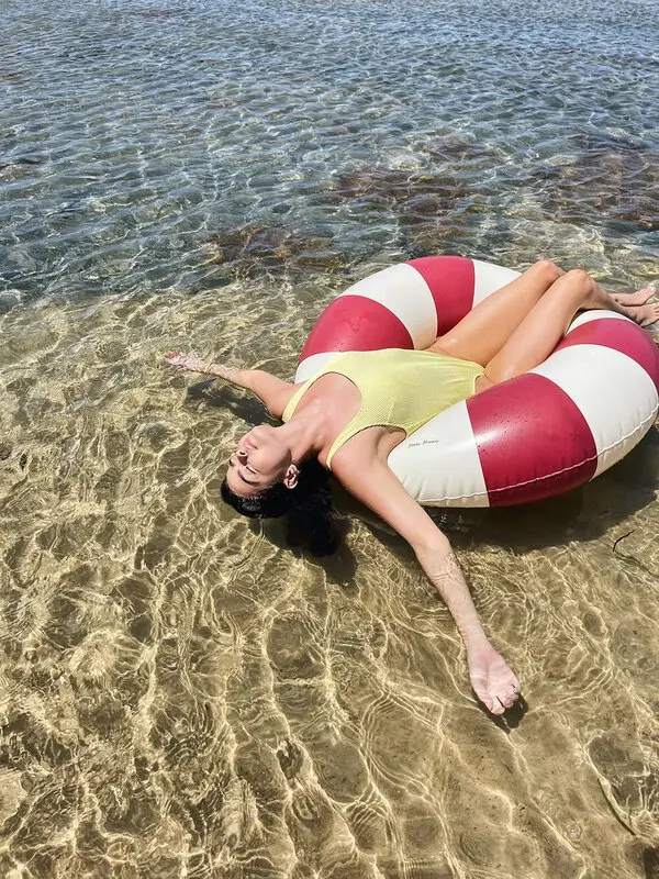 PETITES POMMES Striped Float - Red