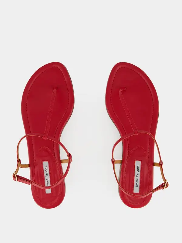 EMME PARSONS Calfskin Cecilia Sandals - Red