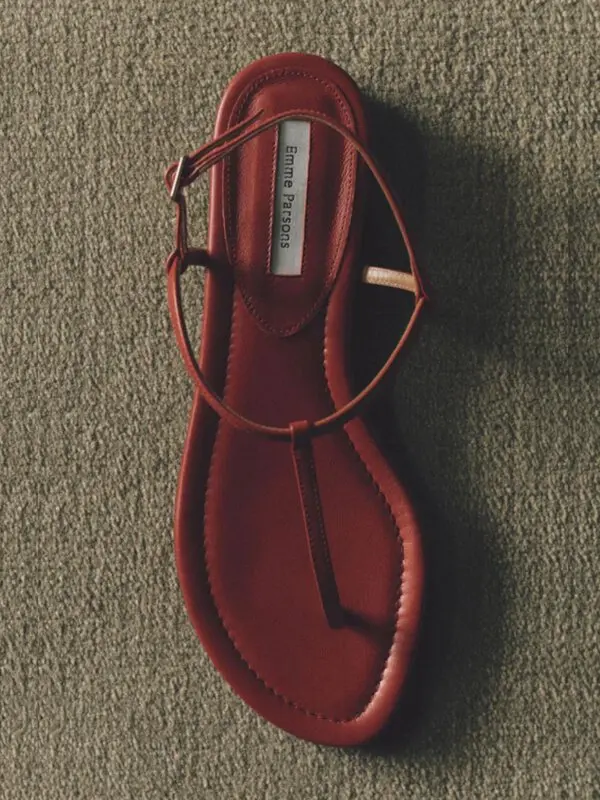 EMME PARSONS Calfskin Cecilia Sandals - Red
