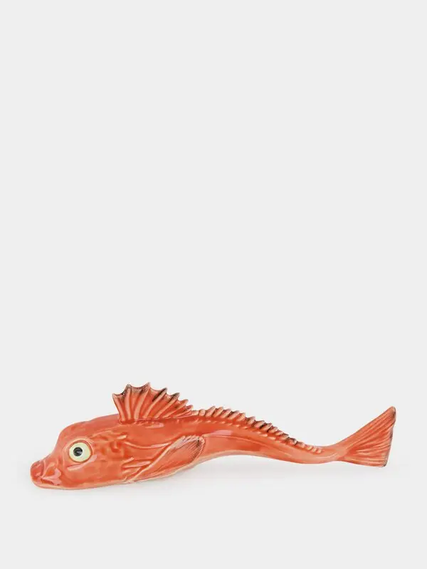 BORDALLO PINHEIRO Small Tub Gurnard Figurine By - Red
