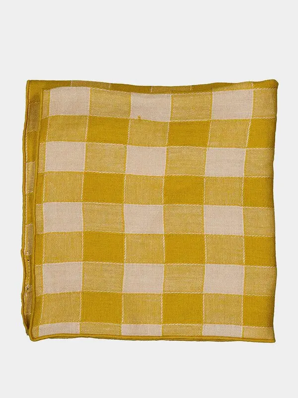 Maison De Vacances Bourdon Vintage Canvas Napkin - Yellow