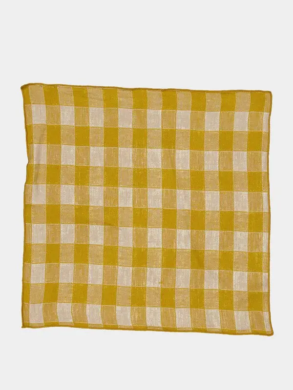 Maison De Vacances Bourdon Vintage Canvas Napkin - Yellow