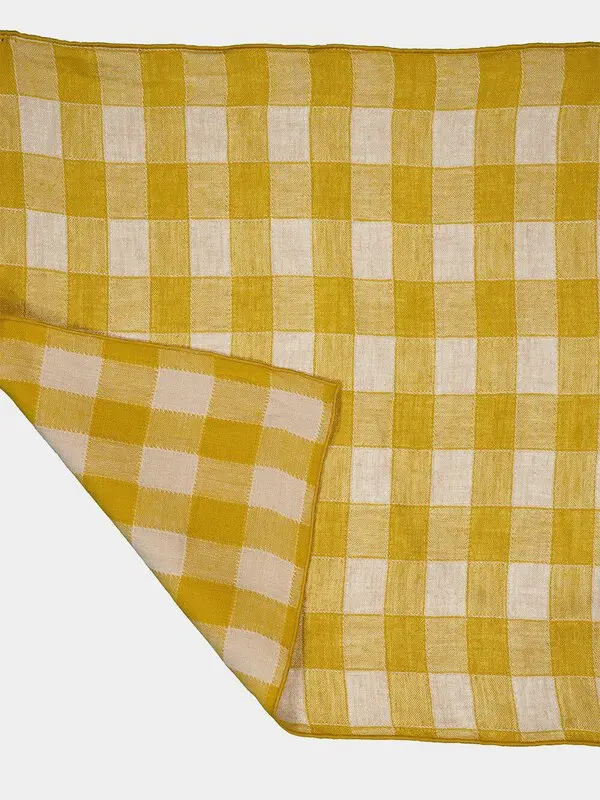 Maison De Vacances Bourdon Vintage Canvas Napkin - Yellow