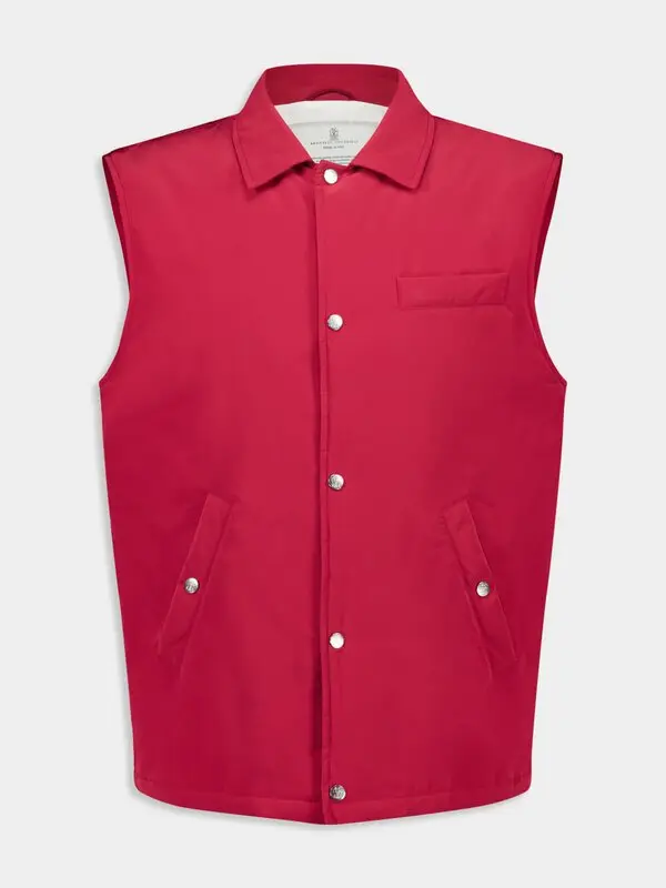 Brunello Cucinelli Button-up Water-resistant Gilet - Red