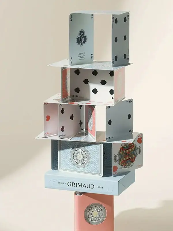 GRIMAUD N°300 Bridge Card Set In Dolphin Blue And Coral