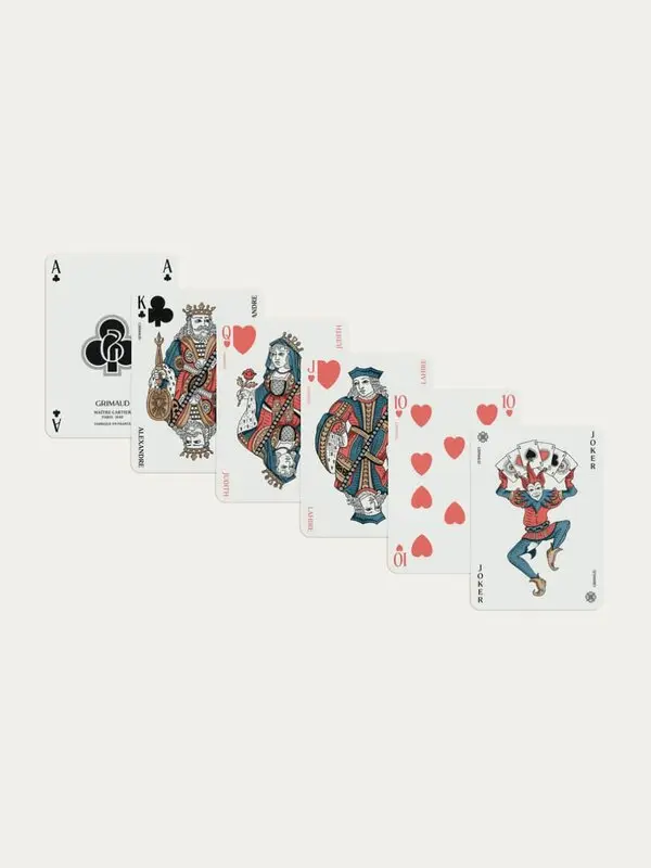 GRIMAUD N°300 Bridge Card Set In Dolphin Blue And Coral