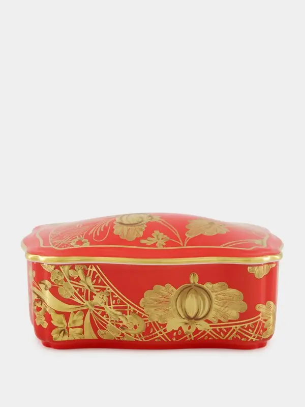GINORI 1735 Rubrum Oriente Italiano Trinket Box - Red