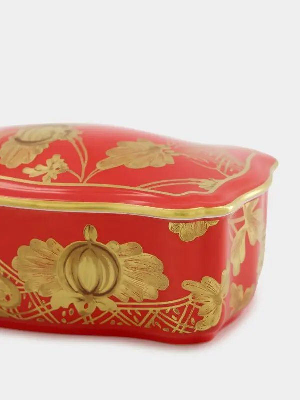 GINORI 1735 Rubrum Oriente Italiano Trinket Box - Red