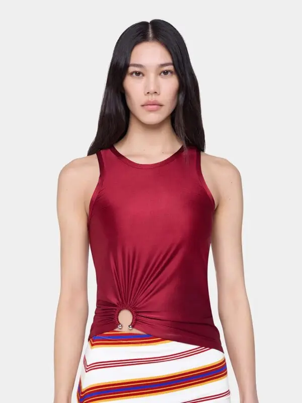 Rabanne Ruby Jersey Tank Top - Red