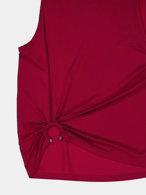 Rabanne Ruby Jersey Tank Top - Red