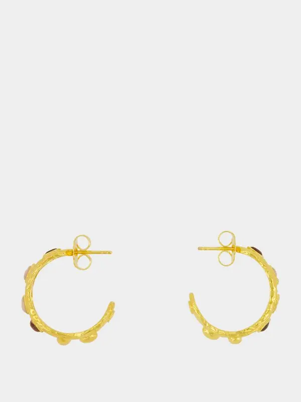 AURÉLIE BIDERMANN Atalide Garnet And Opal Earrings - Red