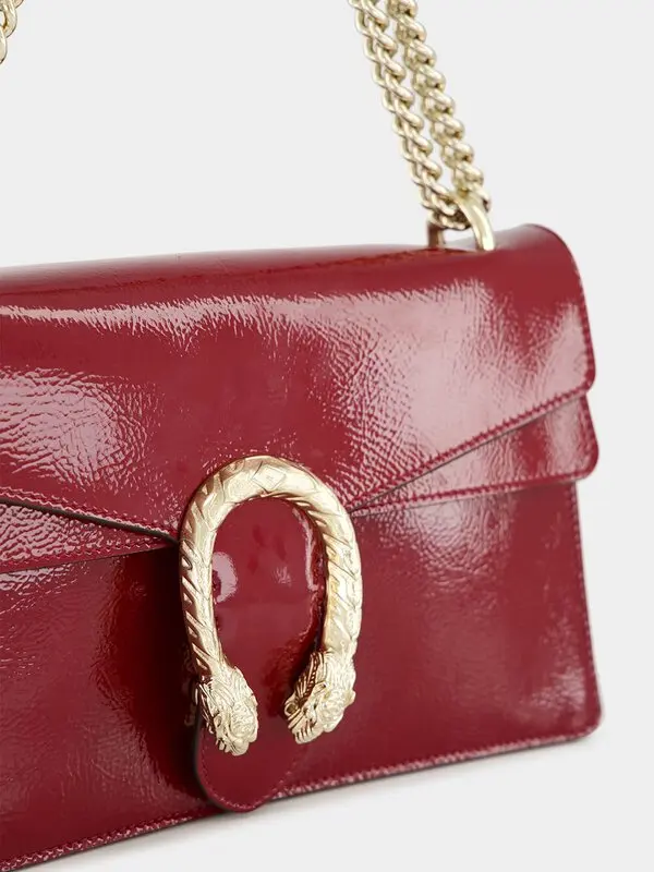 Gucci Dionysus Medium Patent Leather Shoulder Bag - Red