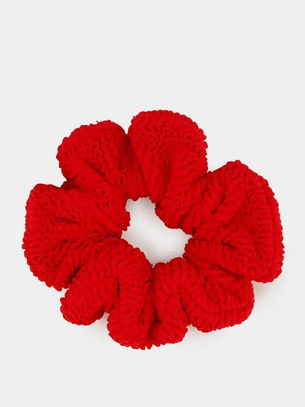 Hunza G Crinkle Scrunchie - Red