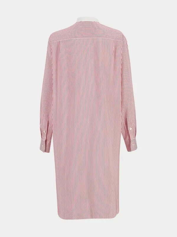 Stella McCartney Stripe Satin Silk Midi Dress
