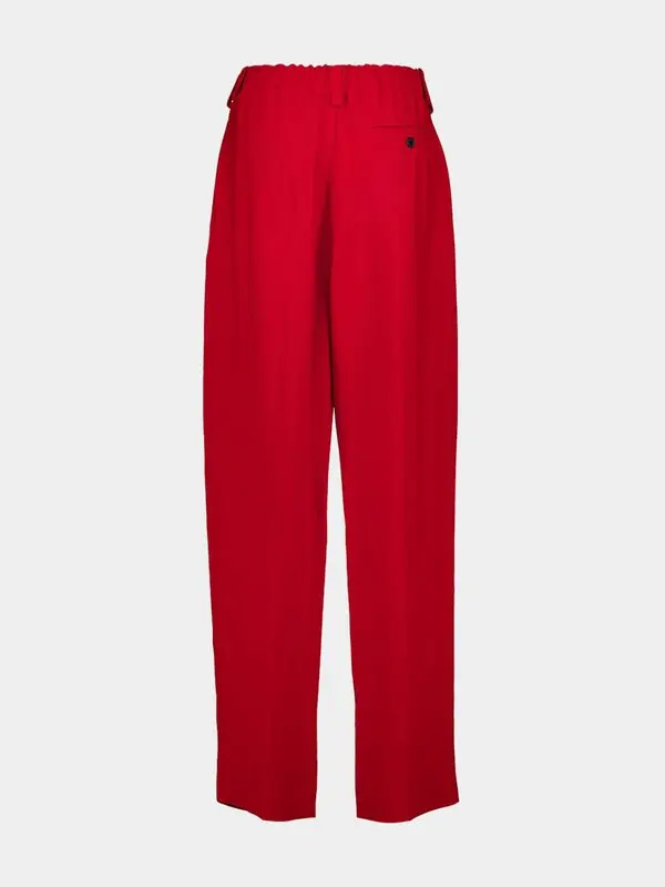 Givenchy Double Pleat Pants In Crepe Cady - Red
