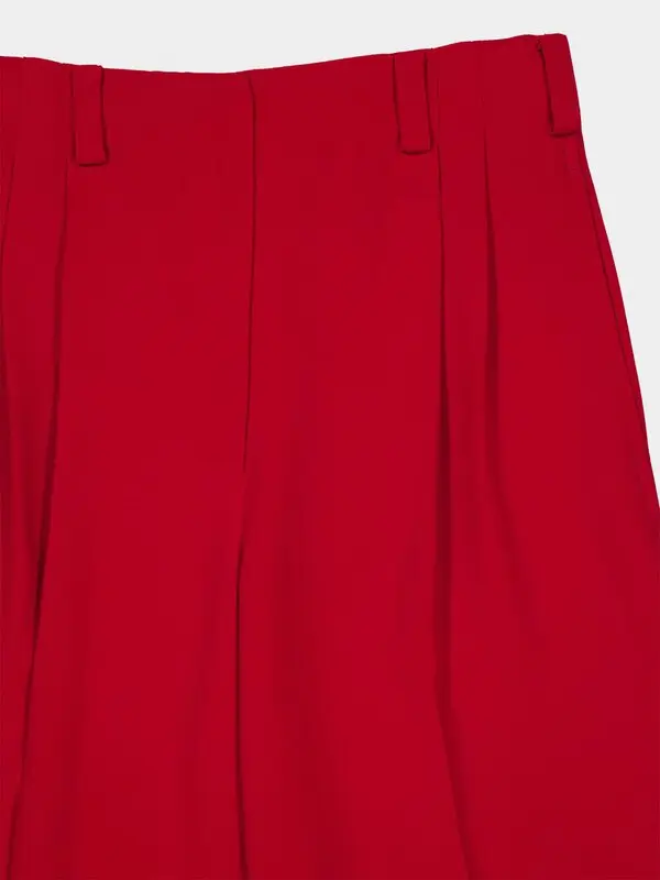 Givenchy Double Pleat Pants In Crepe Cady - Red