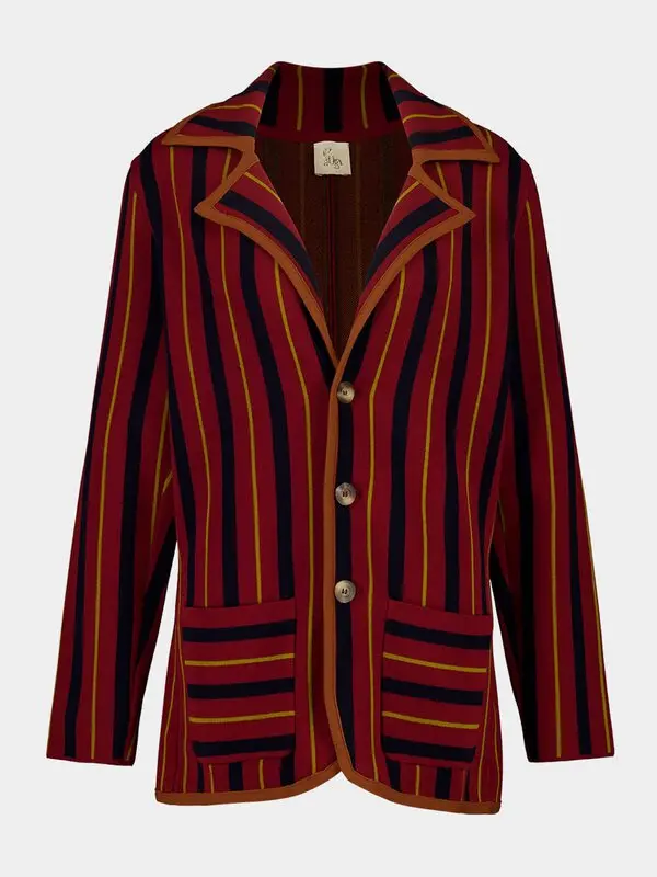 PAULA Aurora Knitted Striped Blazer