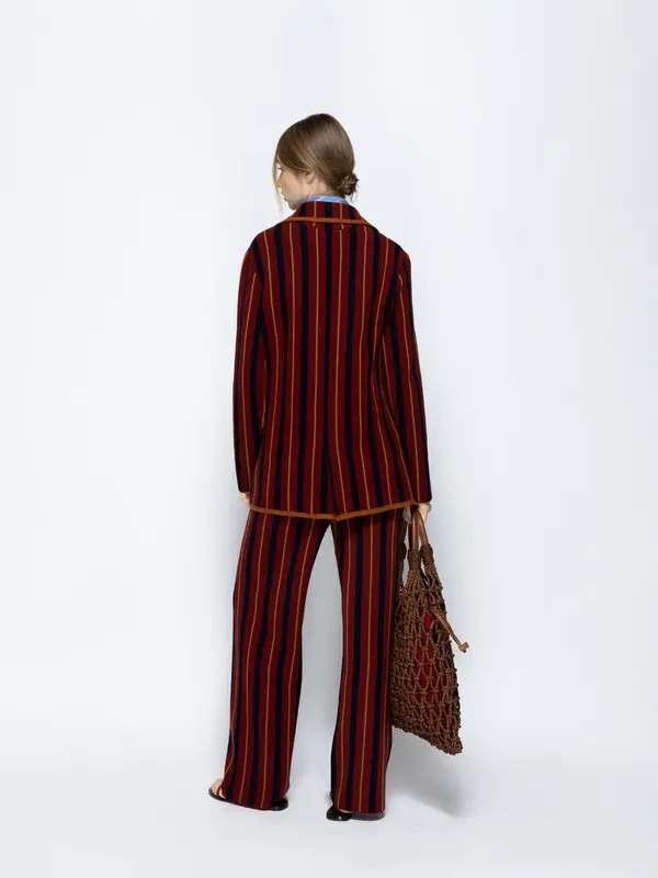 PAULA Aurora Knitted Striped Blazer