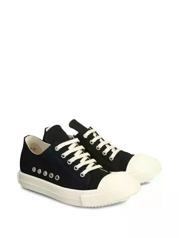 Rick Owens Extreme Eyelet Detail Sneakers - Black