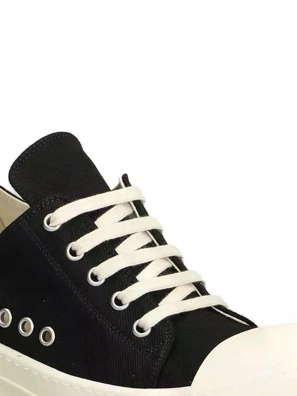 Rick Owens Extreme Eyelet Detail Sneakers - Black