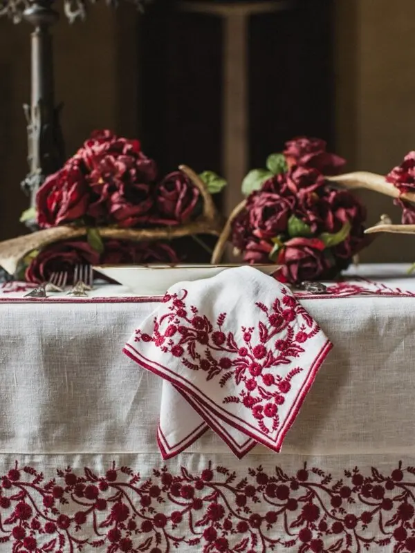 Borgo Delle Tovaglie Venaria Linen Napkin - Red