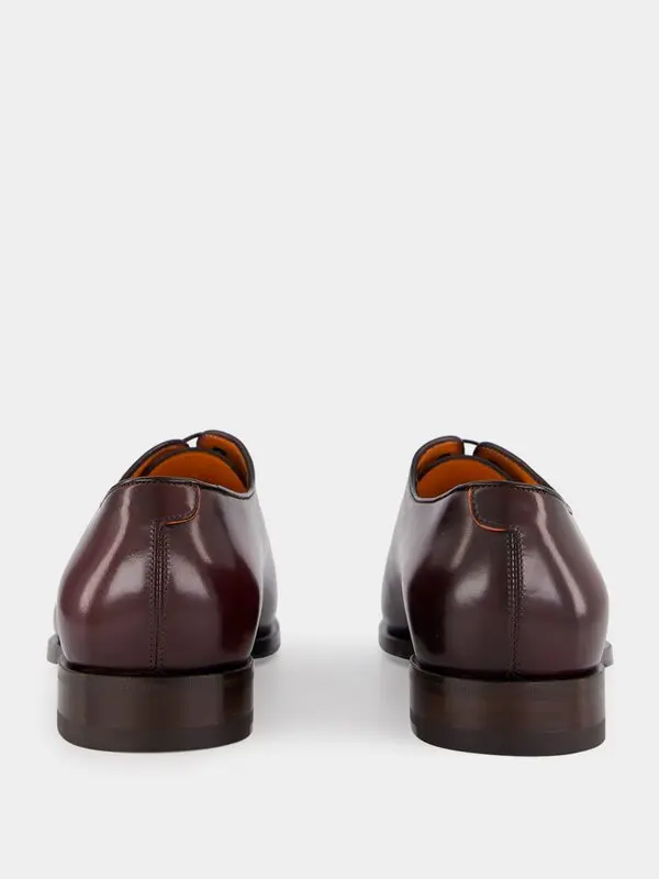 Santoni Calfskin Brando Oxford Shoes - Red