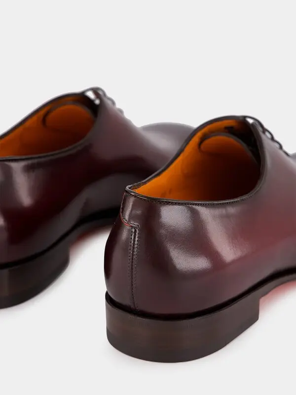 Santoni Calfskin Brando Oxford Shoes - Red