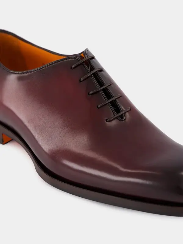 Santoni Calfskin Brando Oxford Shoes - Red
