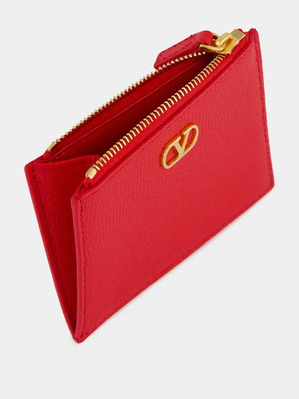 Valentino Garavani Calfskin Card Case With Vlogo