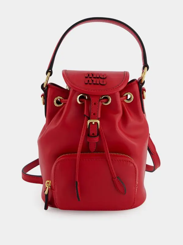 Miu Miu Calf Leather Bucket Backpack