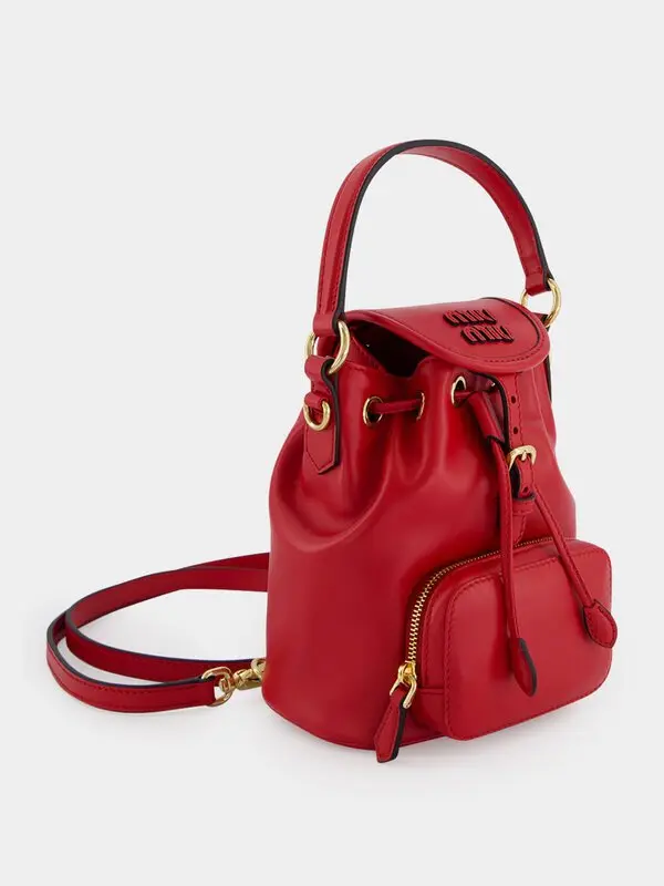 Miu Miu Calf Leather Bucket Backpack