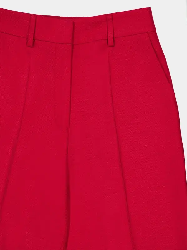 PAULA Stacy Dahlia Wide-leg Tailored Twill Pants