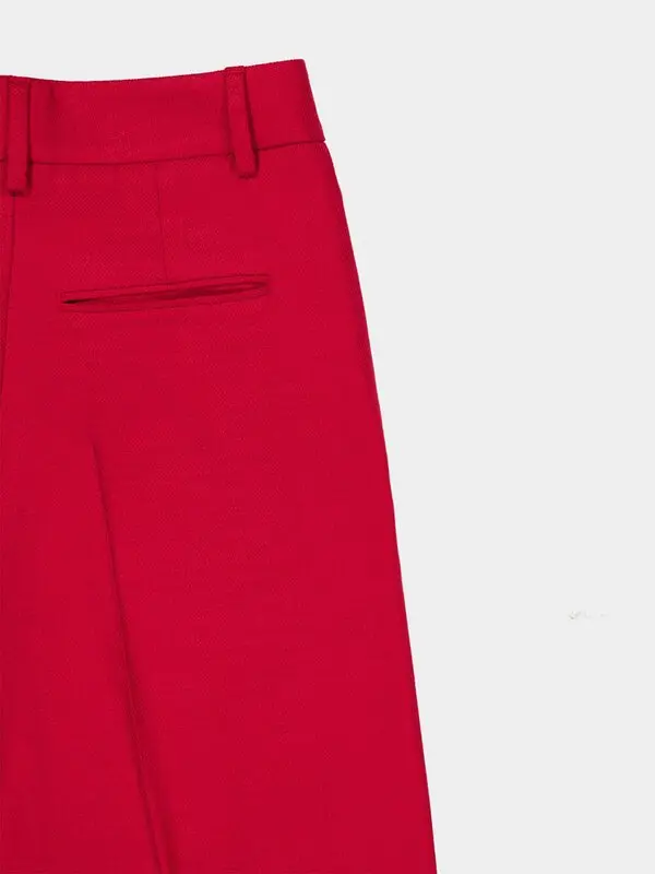 PAULA Stacy Dahlia Wide-leg Tailored Twill Pants