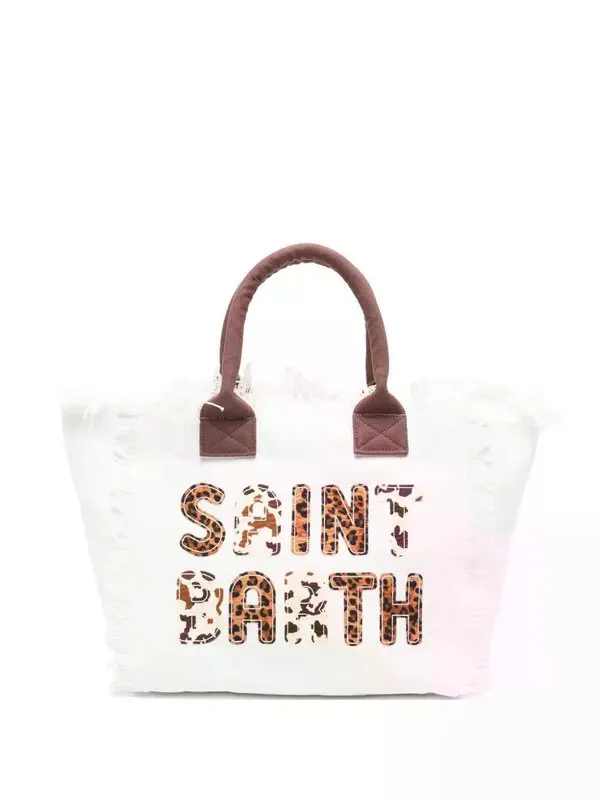 MC2 SAINT BARTH Vanity Fringed Tote - White
