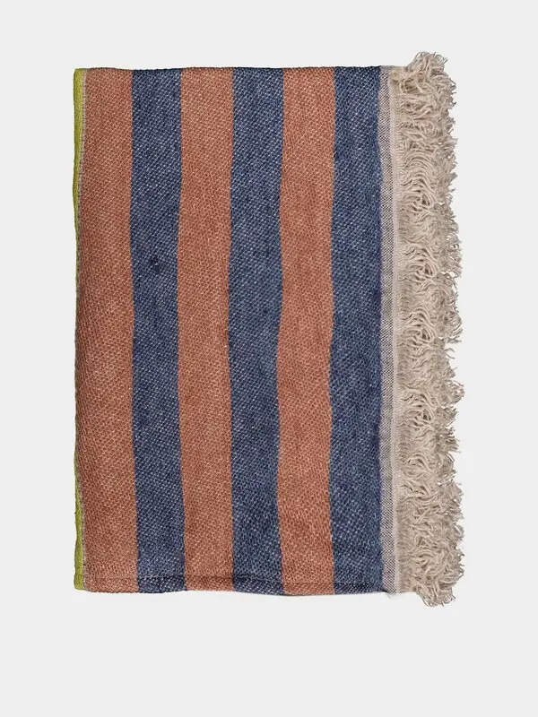 LIBECO The Belgian Red Earth Stripes Guest Towel