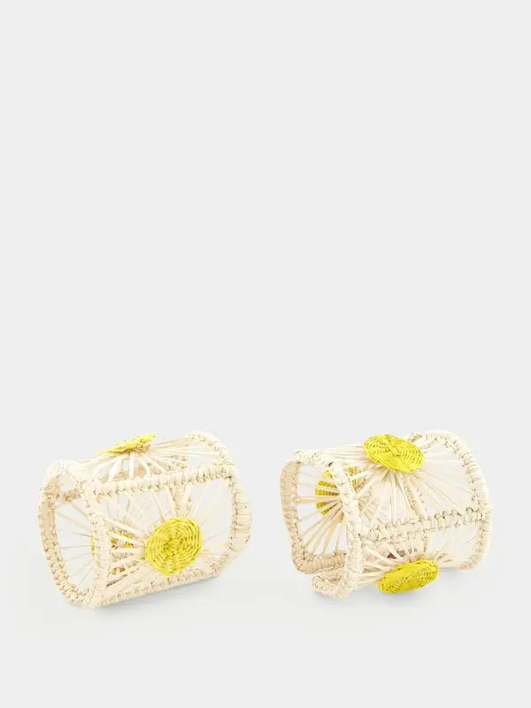 La DoubleJ Set Of 2 Raffia Napkin Rings