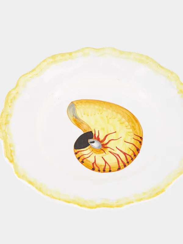LES-OTTOMANS La Menagerie D'ete Shell Soup/pasta Plate