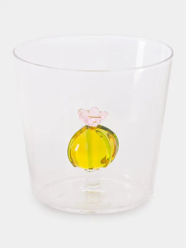 ICHENDORF MILANO Cactus Pink Flower Tumbler - Yellow