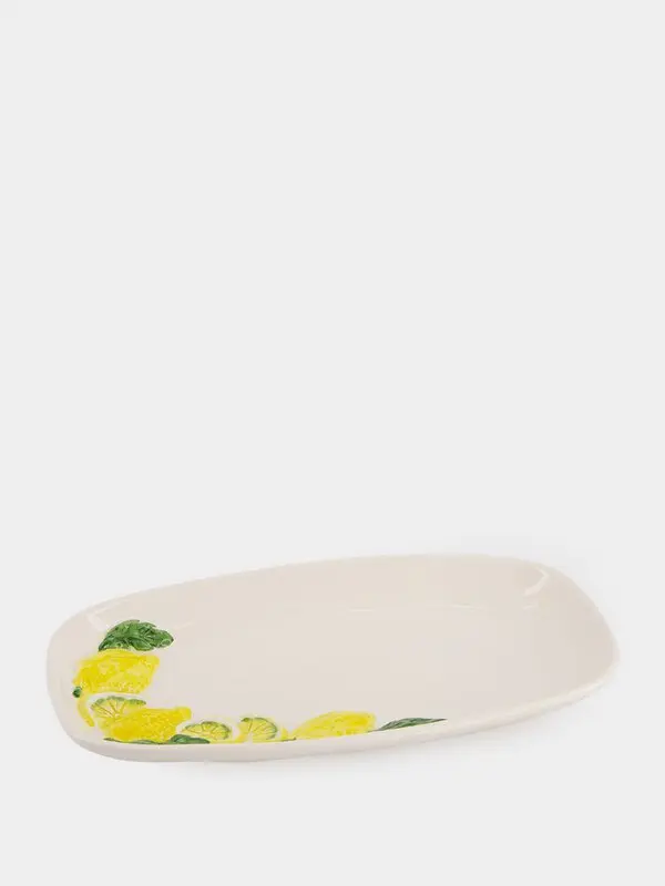 LES-OTTOMANS Lemon Ceramic Serving Plate