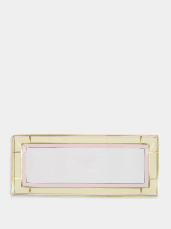 GINORI 1735 Giallo Porcelain Diva Rectangular Tray - Yellow