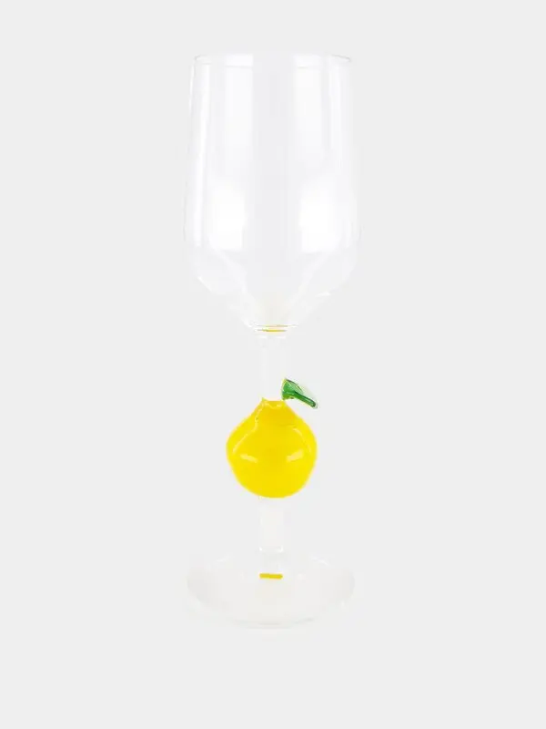 LES-OTTOMANS Lemon Shaped Glass - Yellow