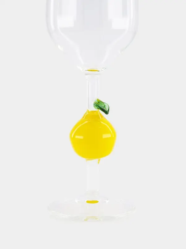 LES-OTTOMANS Lemon Shaped Glass - Yellow