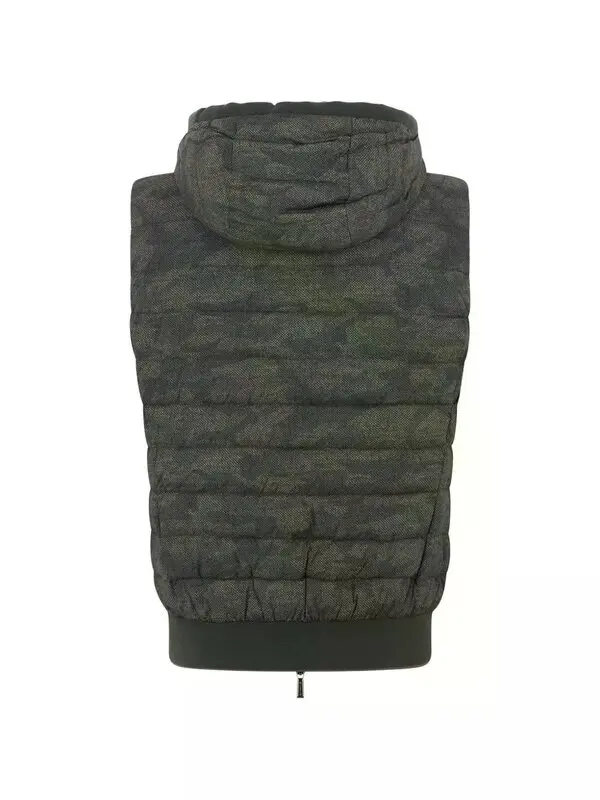 MOORER Hooded Zip Gilet