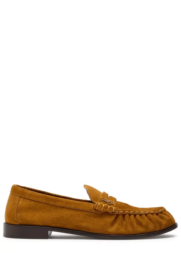Saint Laurent Le Loafer 15 Suede Loafers - Tan