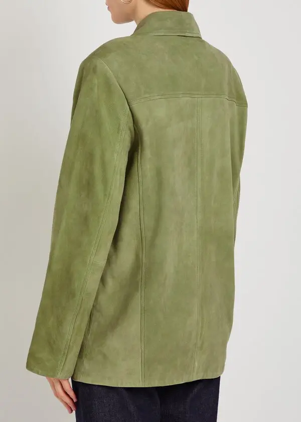 REFORMATION Veda Lincoln Panelled Suede Jacket