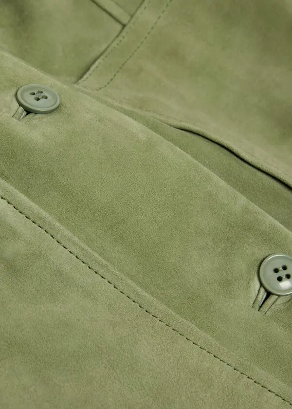 REFORMATION Veda Lincoln Panelled Suede Jacket