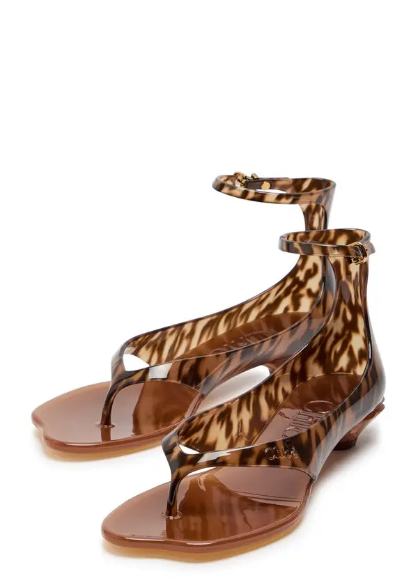 Chloé Jelly Thong Sandals - Brown